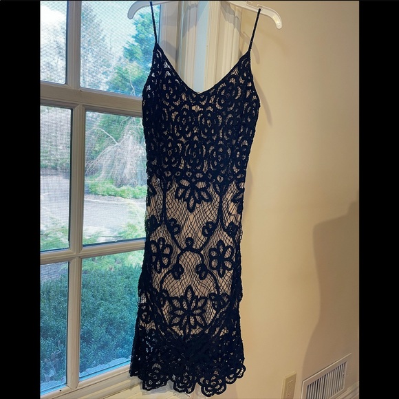 Basix Ii | Dresses | Mini Beaded Crochet Cocktail Dress | Poshmark